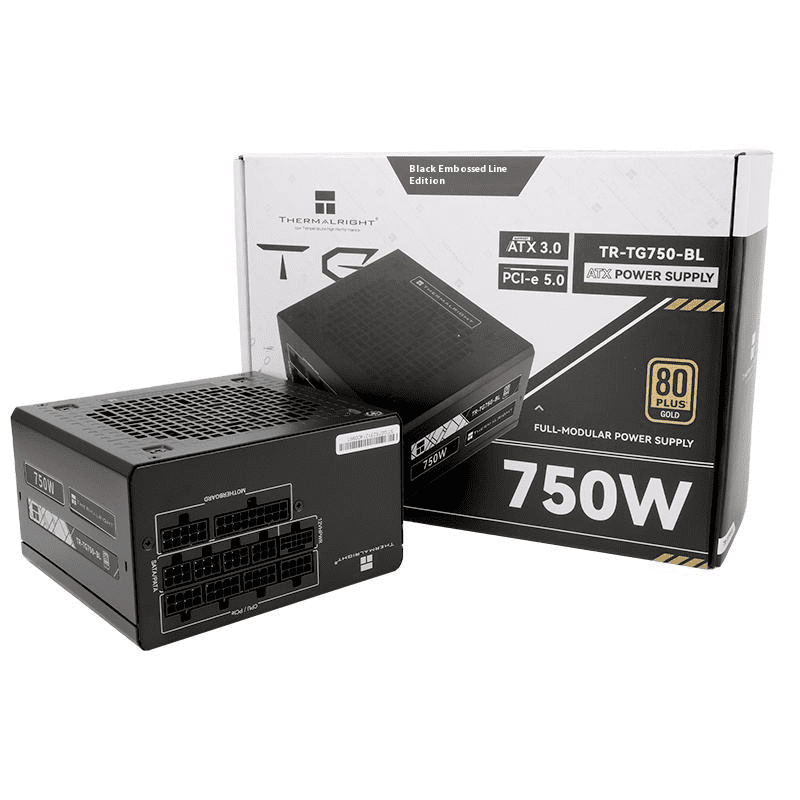 Thermalright TR-TG750-BL 750W ATX3.0 Power Supply Black Embossed Line ...