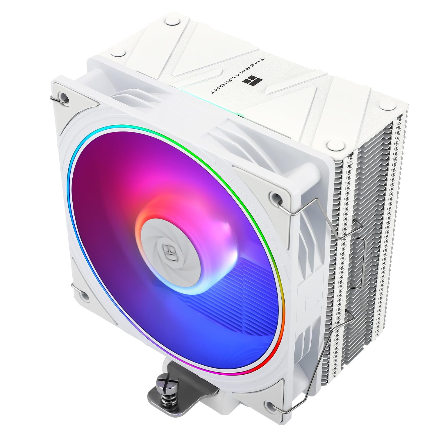 Thermalrlght Assassin Spirit 120 RRF12 EVO White ARGB CPU Cooler, 120mm ...