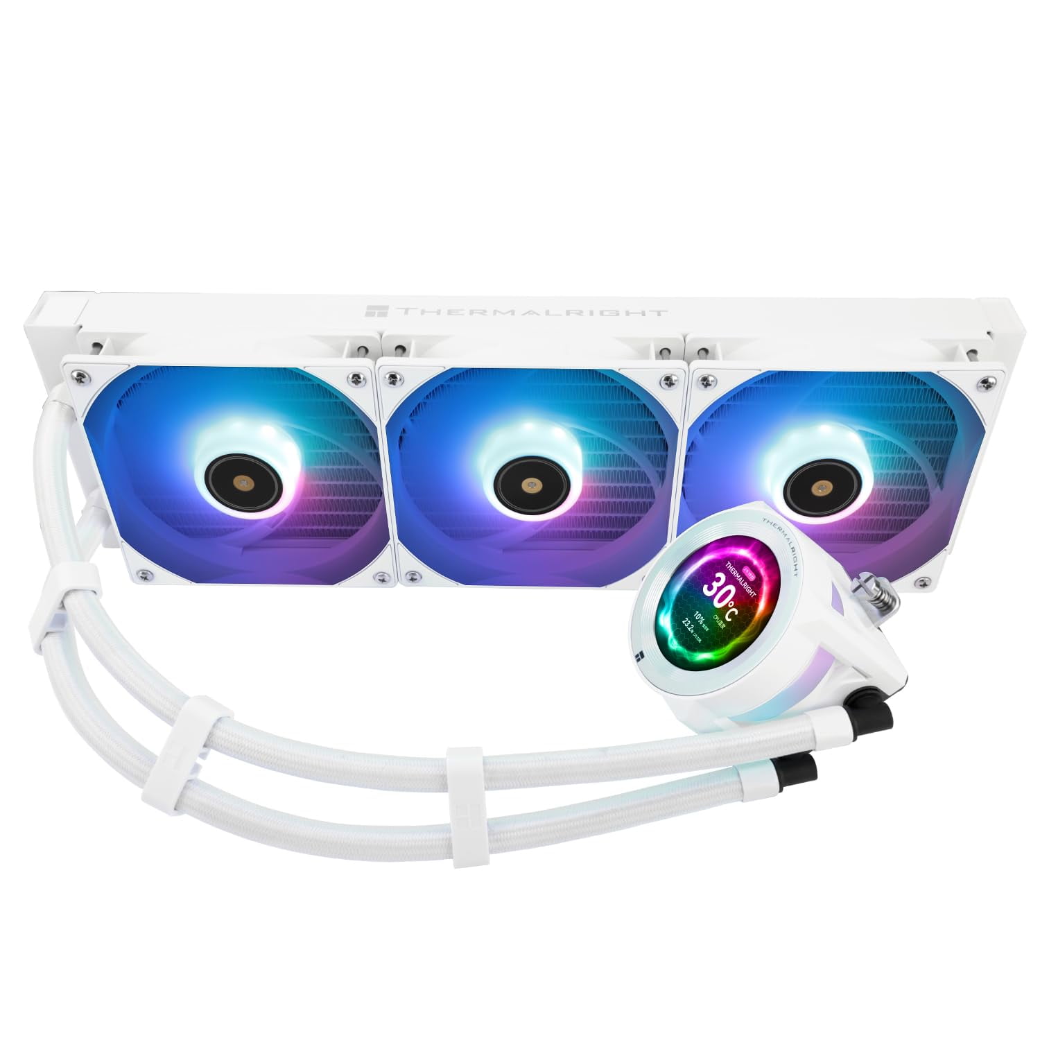 Thermalrlght CORE Vision 360 RRF12 White ARGB CPU Cooler,3 PWM Fans ...