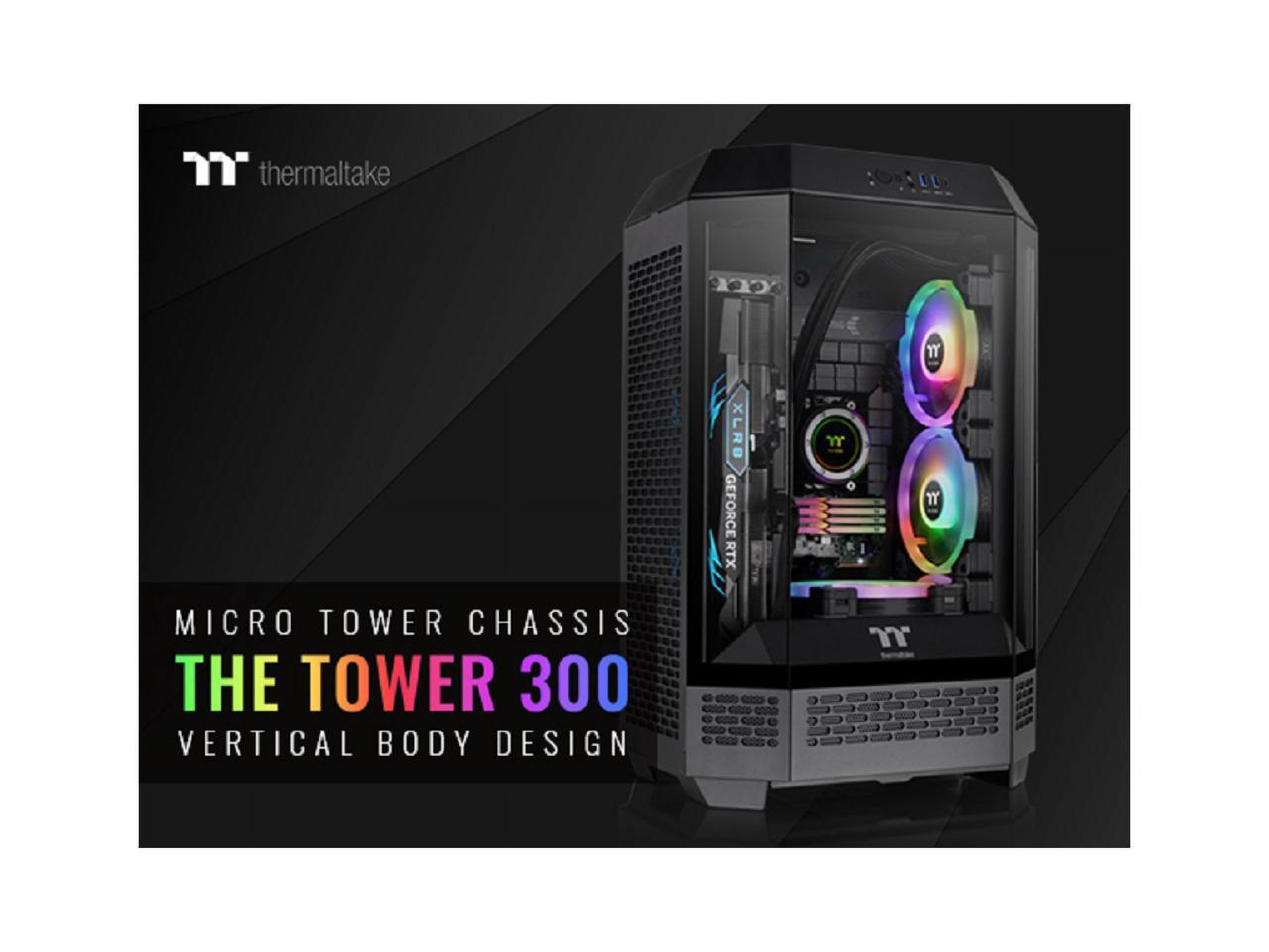 Thermaltake Tower 300 Black Micro-ATX Case; 2x140mm CT Fan Included ...