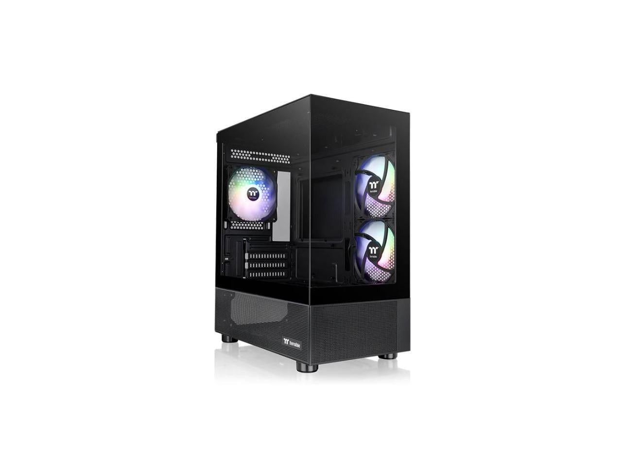 Thermaltake View 170 TG ARGB Black Micro-ATX Case; 3x120mm ARGB Fans included; Supports Up to ...