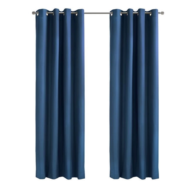 Thermaplus Alpine Blackout Grommet Curtain Panel 52 x 63 in Navy ...
