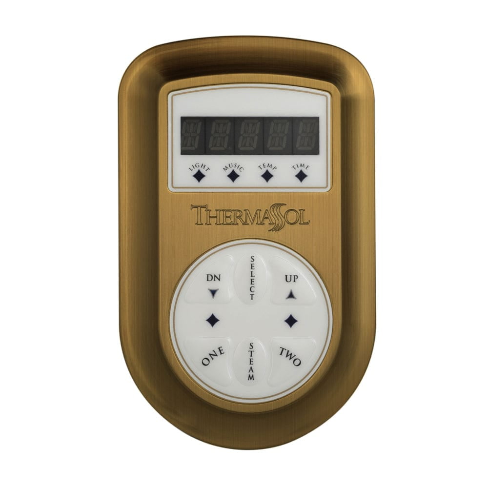 Thermasol Set Signature Programmable Steam Shower Controller - Brass ...