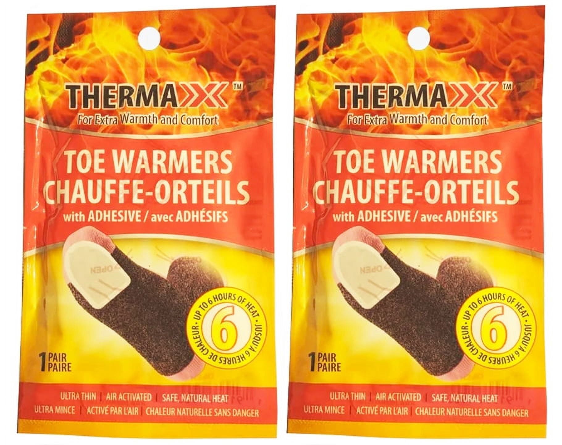 Thermaxxx Ultra-Thin Adhesive Toe Warmers - 2 Pairs, Up to 6 Hours of ...