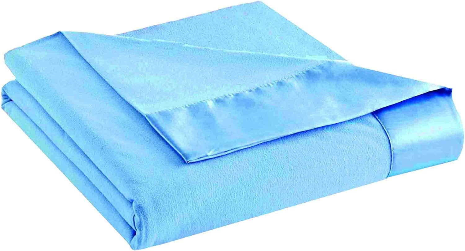 Thermee Micro Flannel Twin-Size All Seasons Lightweight Sheet Blanket ...