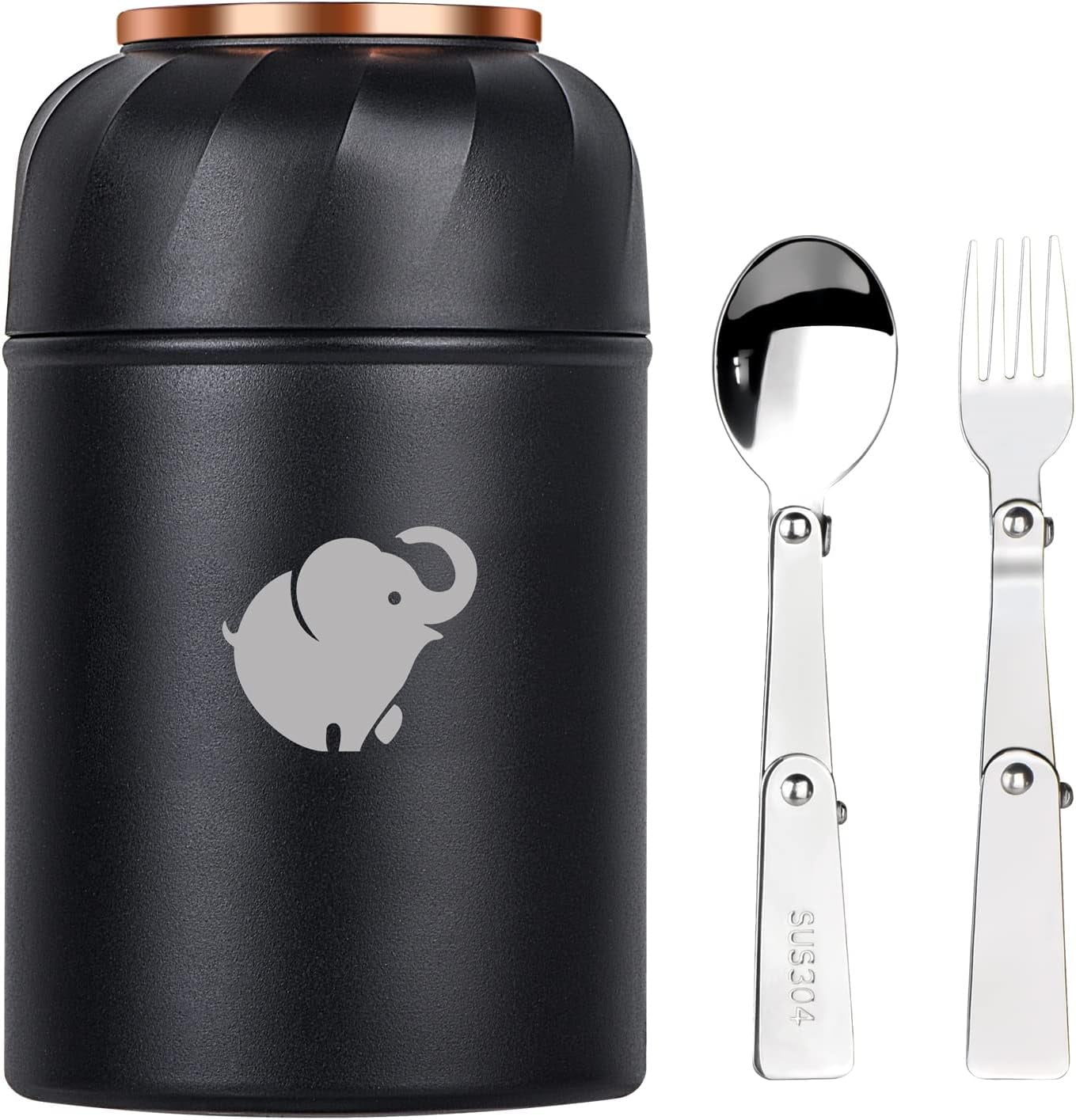 Thermo For Hot Food - Insulated Food Container With Foldable Fork ...