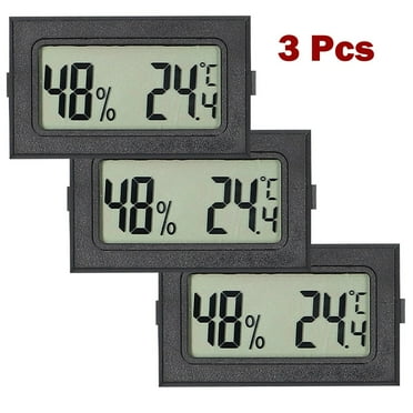 3 Pack Indoor Thermometer , Humidity Gauge Meter Digital Hygrometer ...