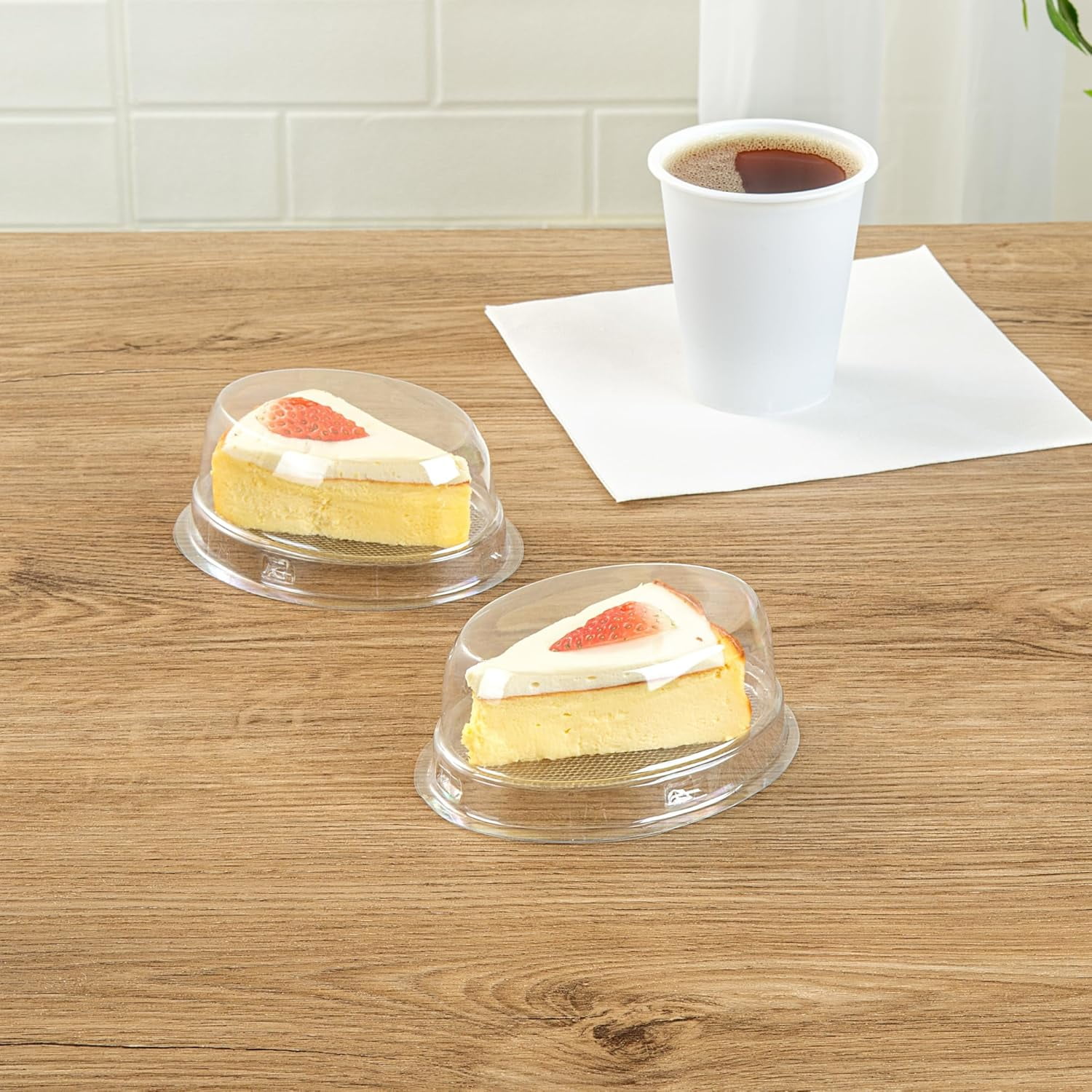 Thermo Tek 8.5 Ounce Cake Slice Containers - 100 Disposable Individual ...