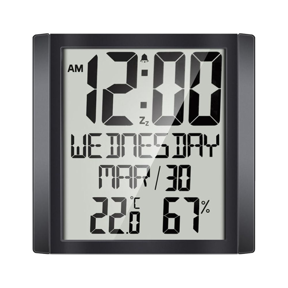 Thermo-hygrometer,Time/date/week Alarm Snooze / Wall Clock With ...