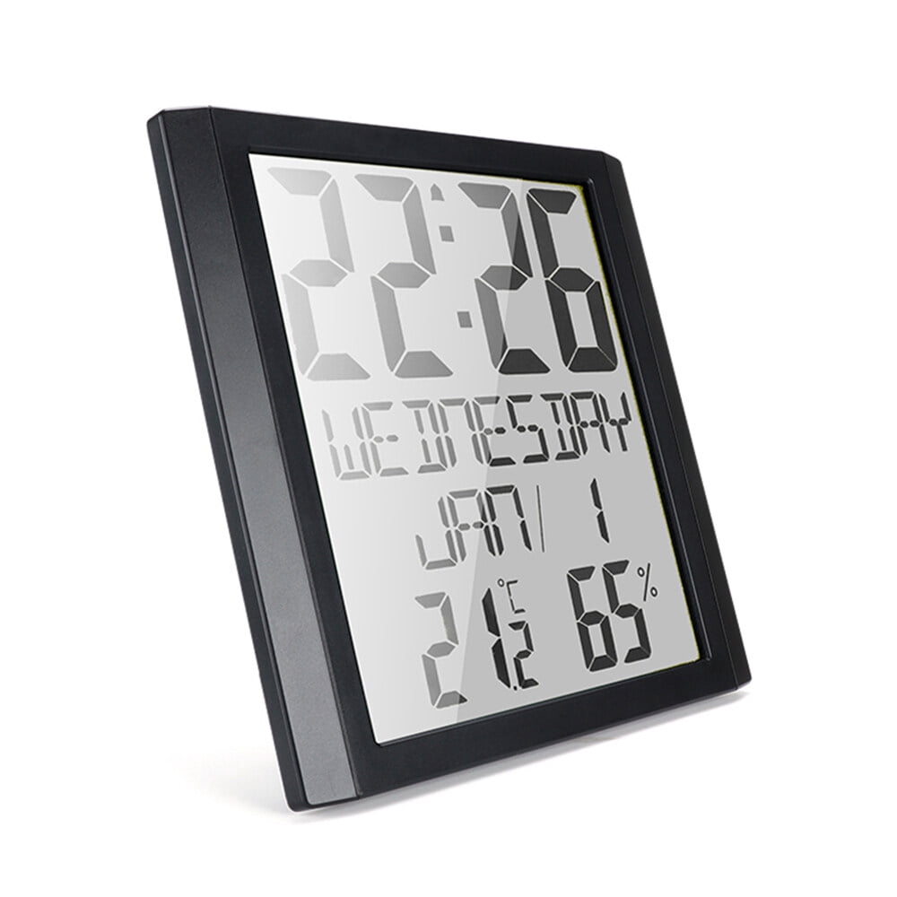 Thermo-hygrometer,Alarm Clock Snooze Wall Clock With Weather Office ...