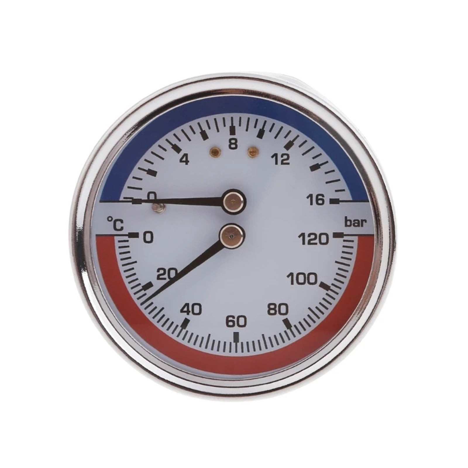 Thermo-manometer Boiler Temperature Pressure Gauge 0-16Bar 0-120 Dial ...