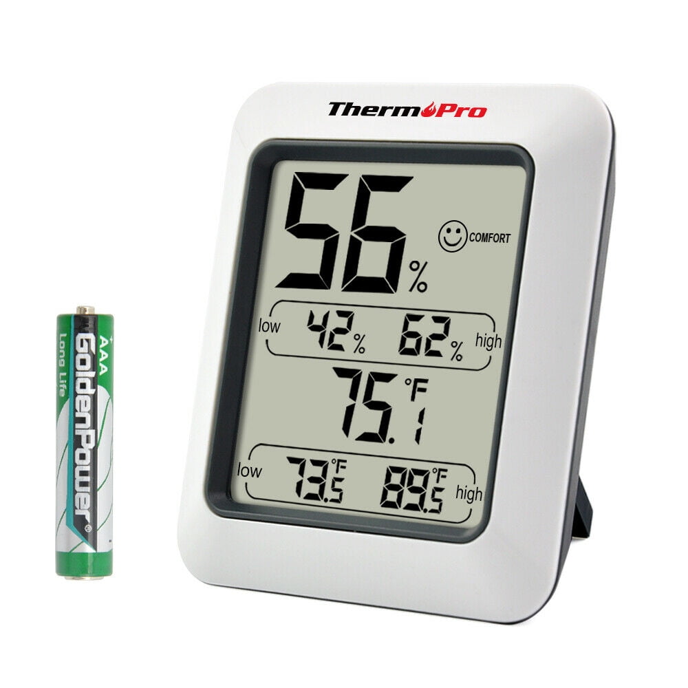 ThermoPro Digital Hygrometer Indoor Thermometer with Room Reads, Humidity Temperature Meter ...