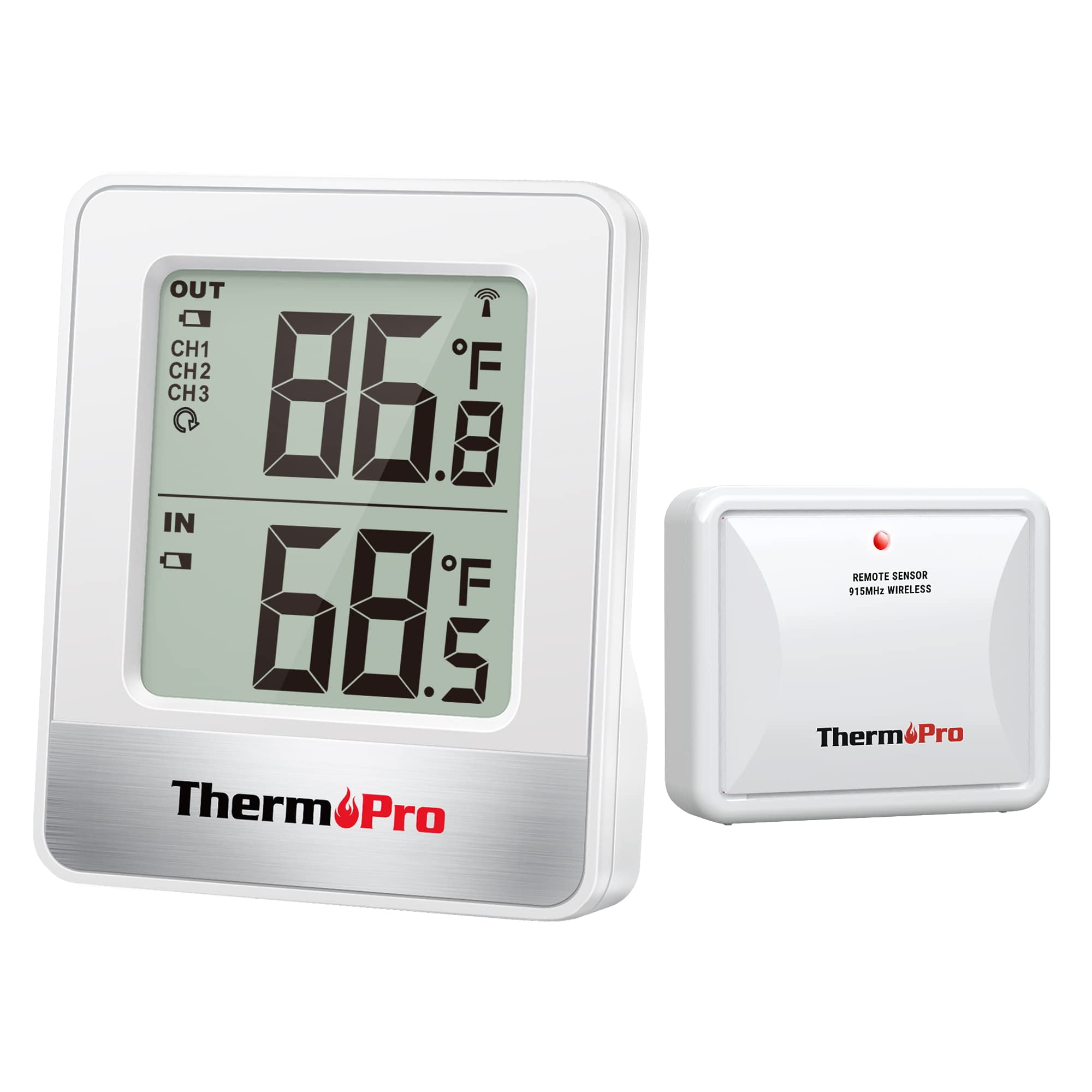ThermoPro Indoor Outdoor Thermometer JKF25 Wireless 500FT, Outside ...