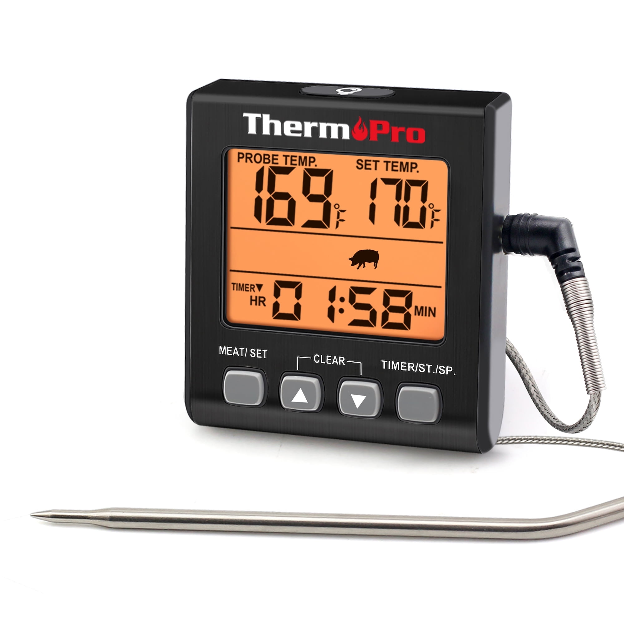 ThermoPro TP16SW Instant Read Digital Meat Thermometer with Backlight ...