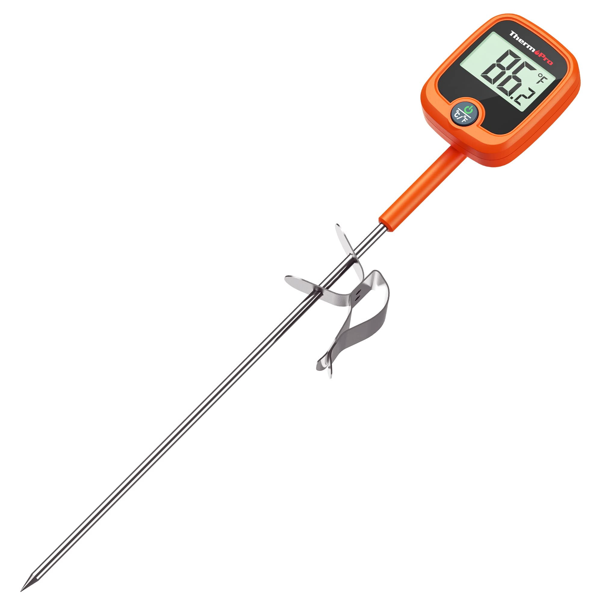 ThermoPro TP509 Candy Thermometer with Pot Clip, 10" Long Probe Instant ...
