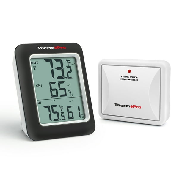 ThermoPro TP60SW Digital Hygrometer Indoor Outdoor Thermometer Wireless ...