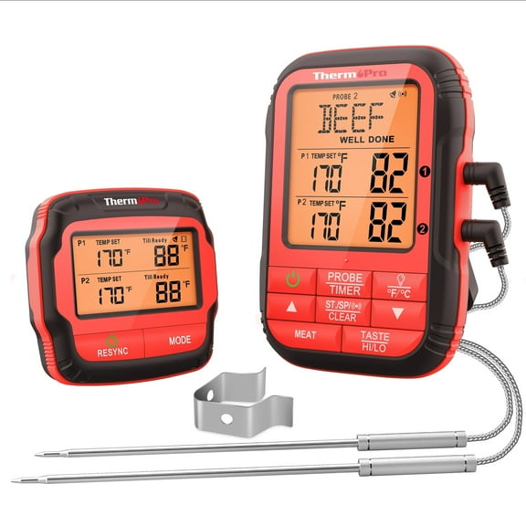 1000FT Wireless Meat Thermometer Digital with 2 Upgraded Ultra-Thin ...