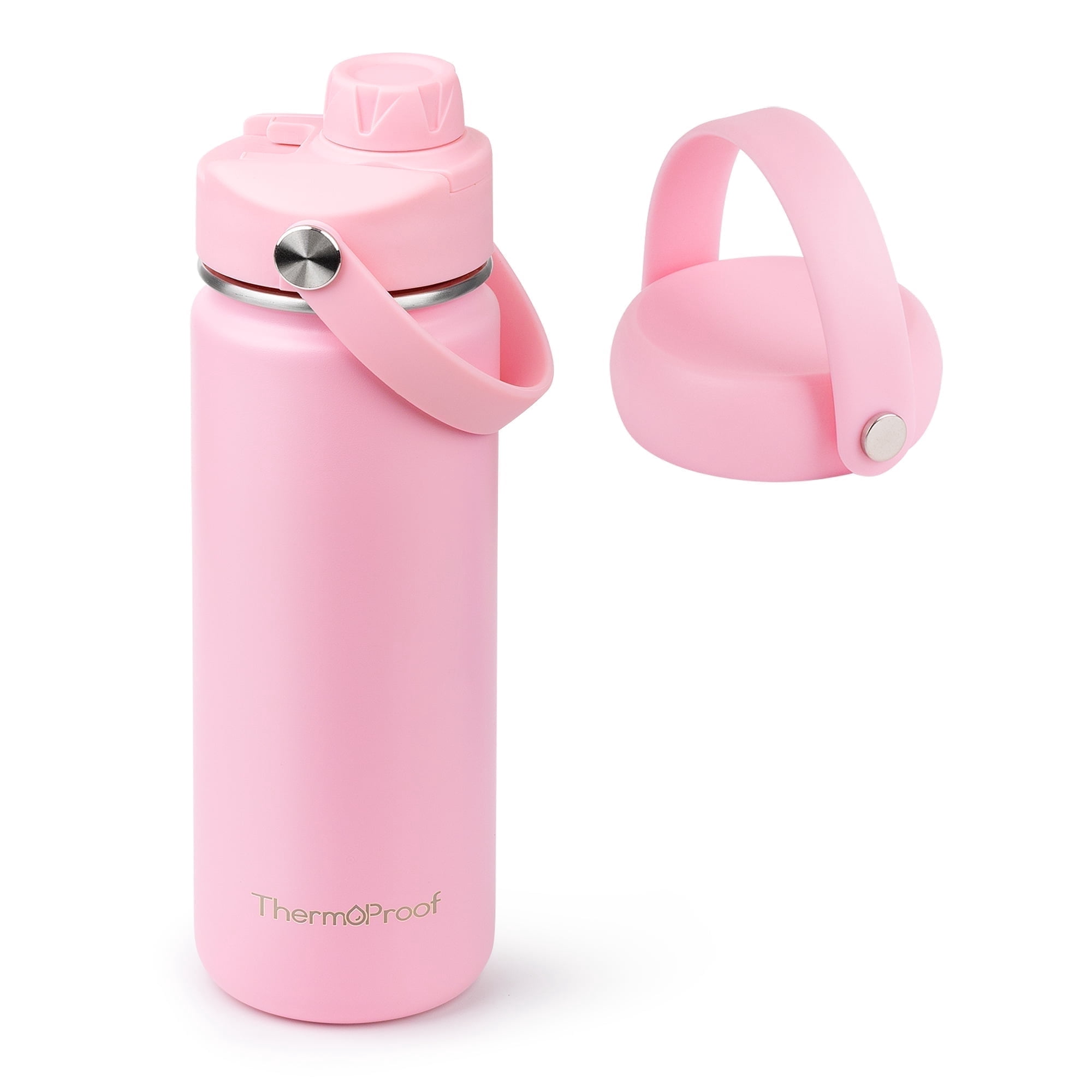 ThermoProof Insulated Water Bottle – Stainless Steel, Wide Mouth, Spout ...
