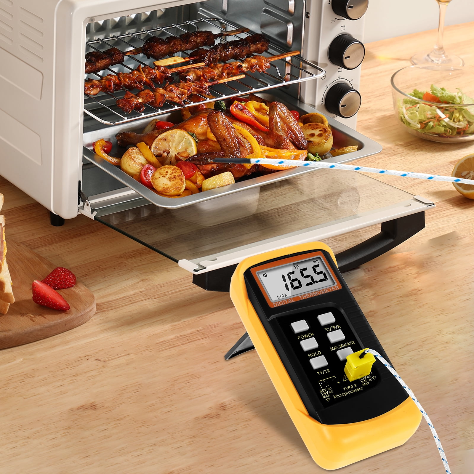 Thermocouple Thermometer Digital K Type Thermometer Double Channel ...