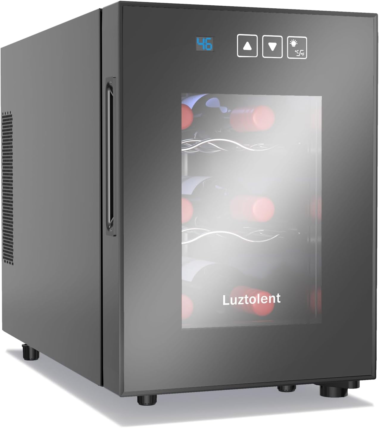 Thermoelectric Countertop Wine Cooler Refrigerator, 6 Bottles, 46-66F ...