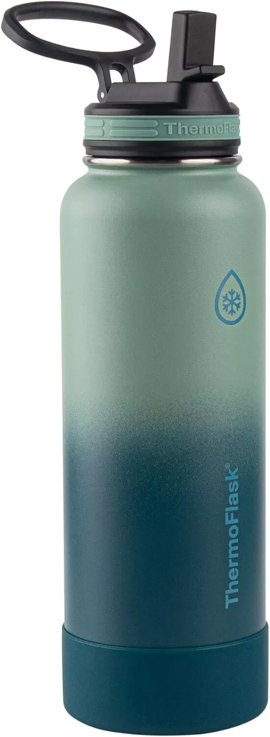 Thermoflask 40oz Stainless Steel Chug Water Bottle, Glade Green ...