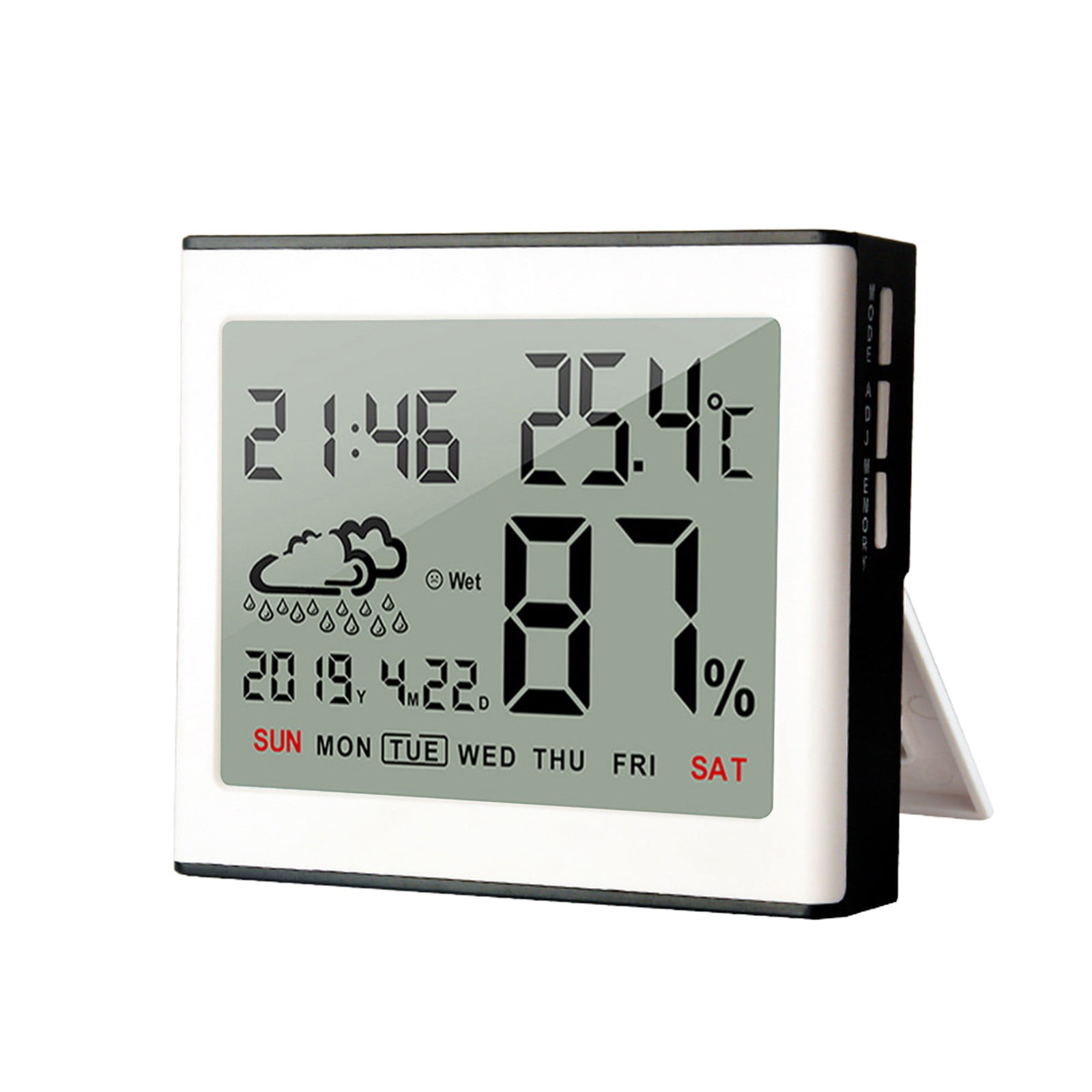 Thermometer with Digital Atomic Clock, Large Display with Adjustable ...