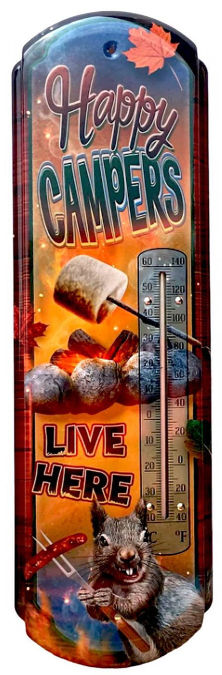 Thermometer Hanging Metal ~22 Gauge Metal Lithograph Print Measures 5 ...
