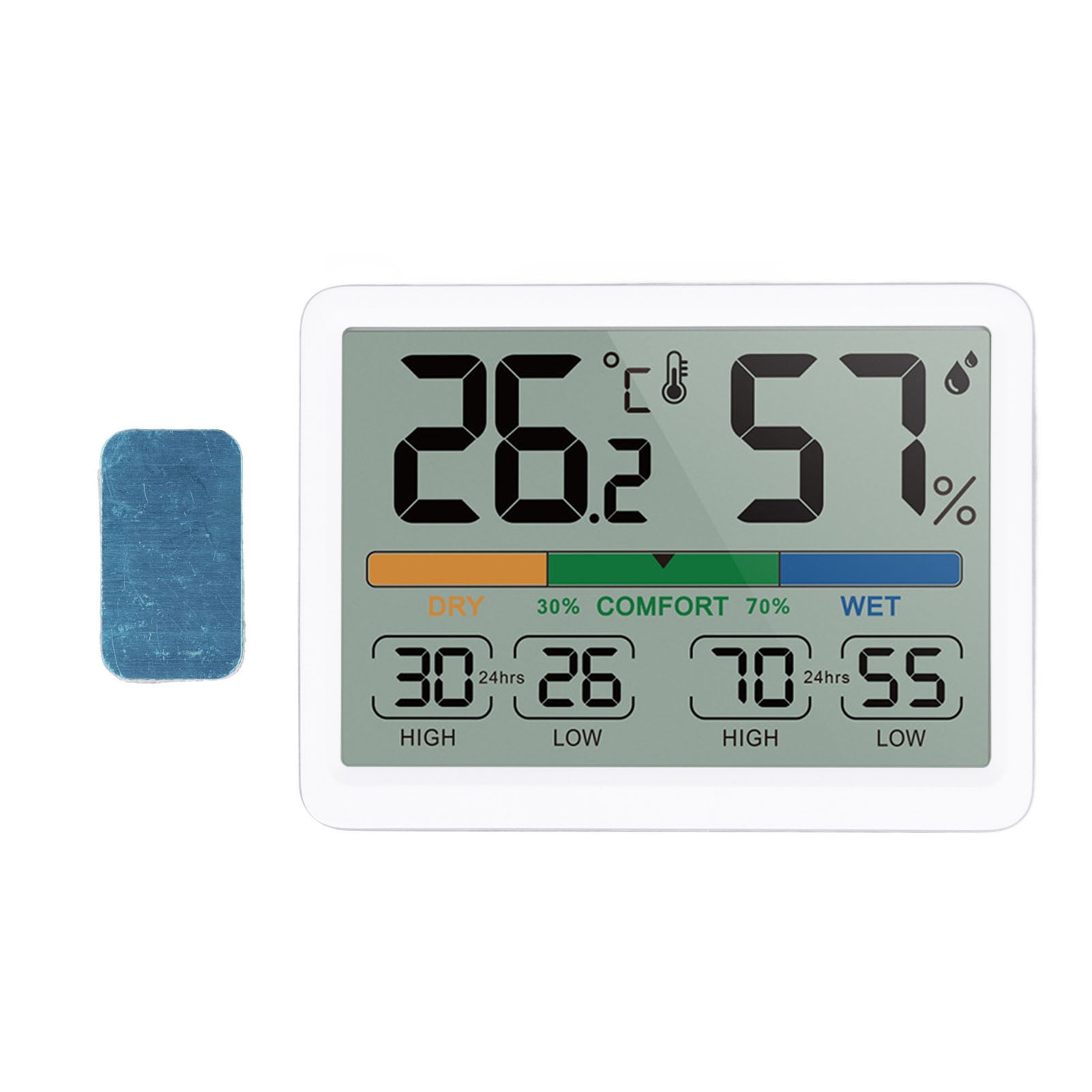 Thermometer Hygrometer High Accuracy LCD Display Real Time Monitoring ...