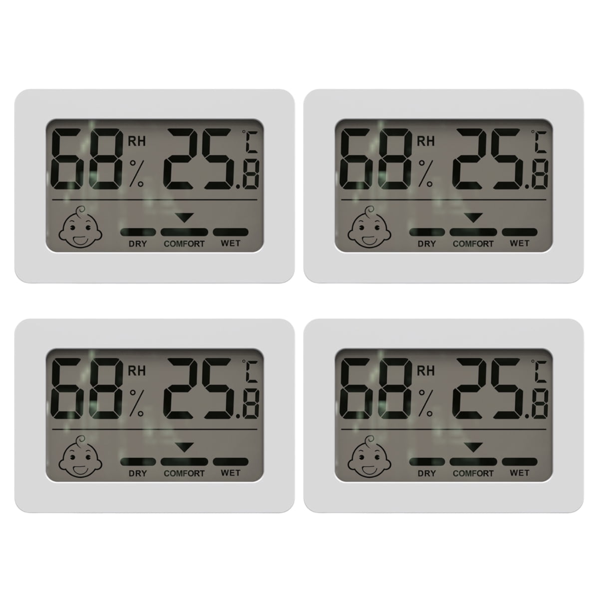 Thermometer Hygrometer Indoor Mini Digital Temperature Room Thermometer ...