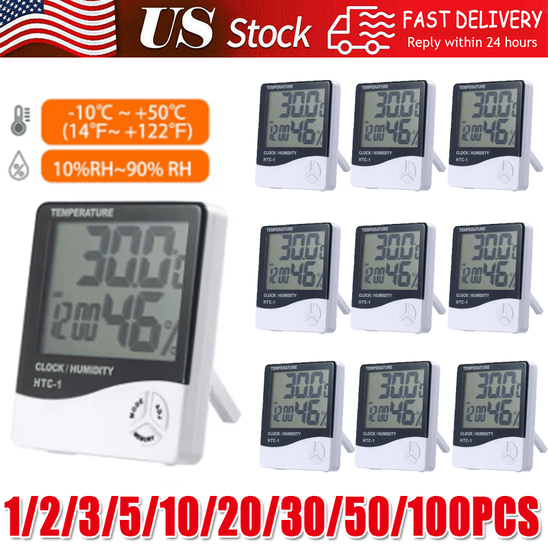 Thermometer Indoor Digital LCD Hygrometer Temperature Humidity Meter ...