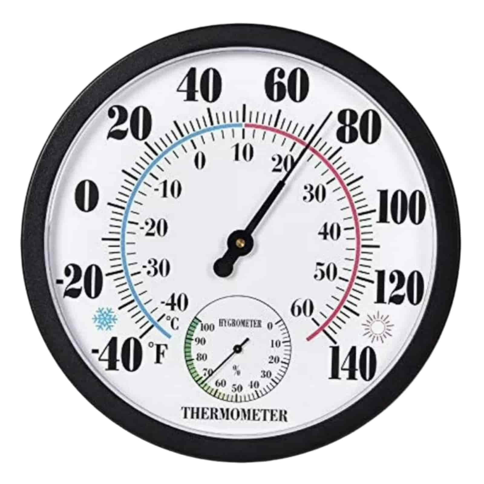 Thermometer Indoor Outdoor Large Numbers Wall Hygrometer Does Not ...