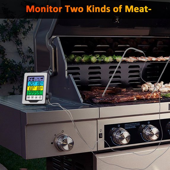 Thermometer,Oven Thermometer Barbecue With Dual Temperature With 7 ...
