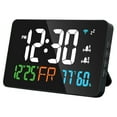 Thermometer,Wifi Adjustable Led Clock Display Support And Meter Remote ...