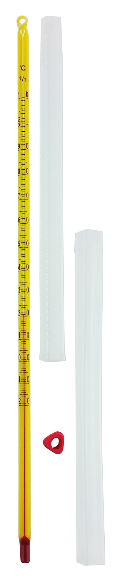 Thermometer, Yellow-Backed, Total Immersion, Single Scale -20°C to 110 ...