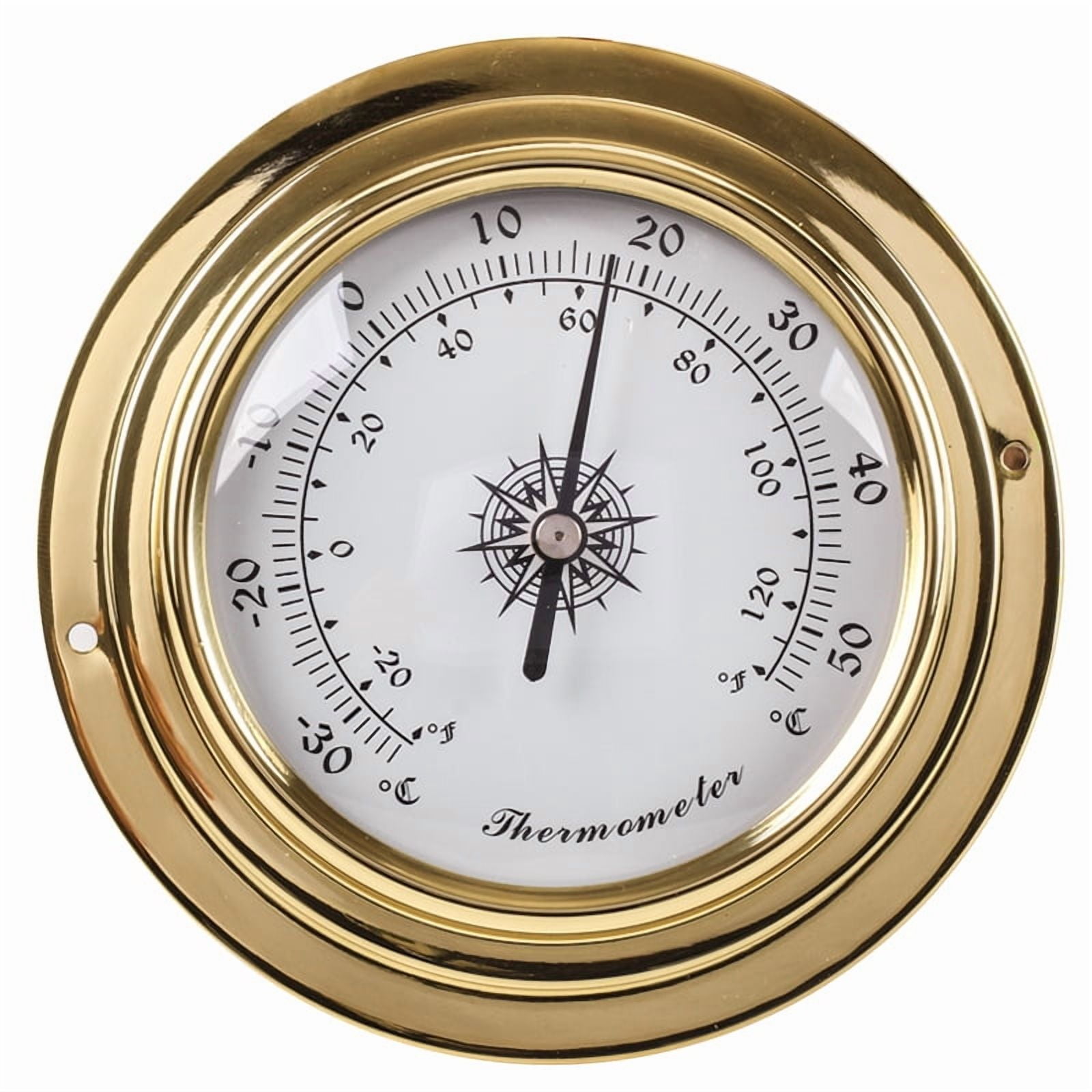 Thermometer, wall-mounted tester copper shell marine weather station ...
