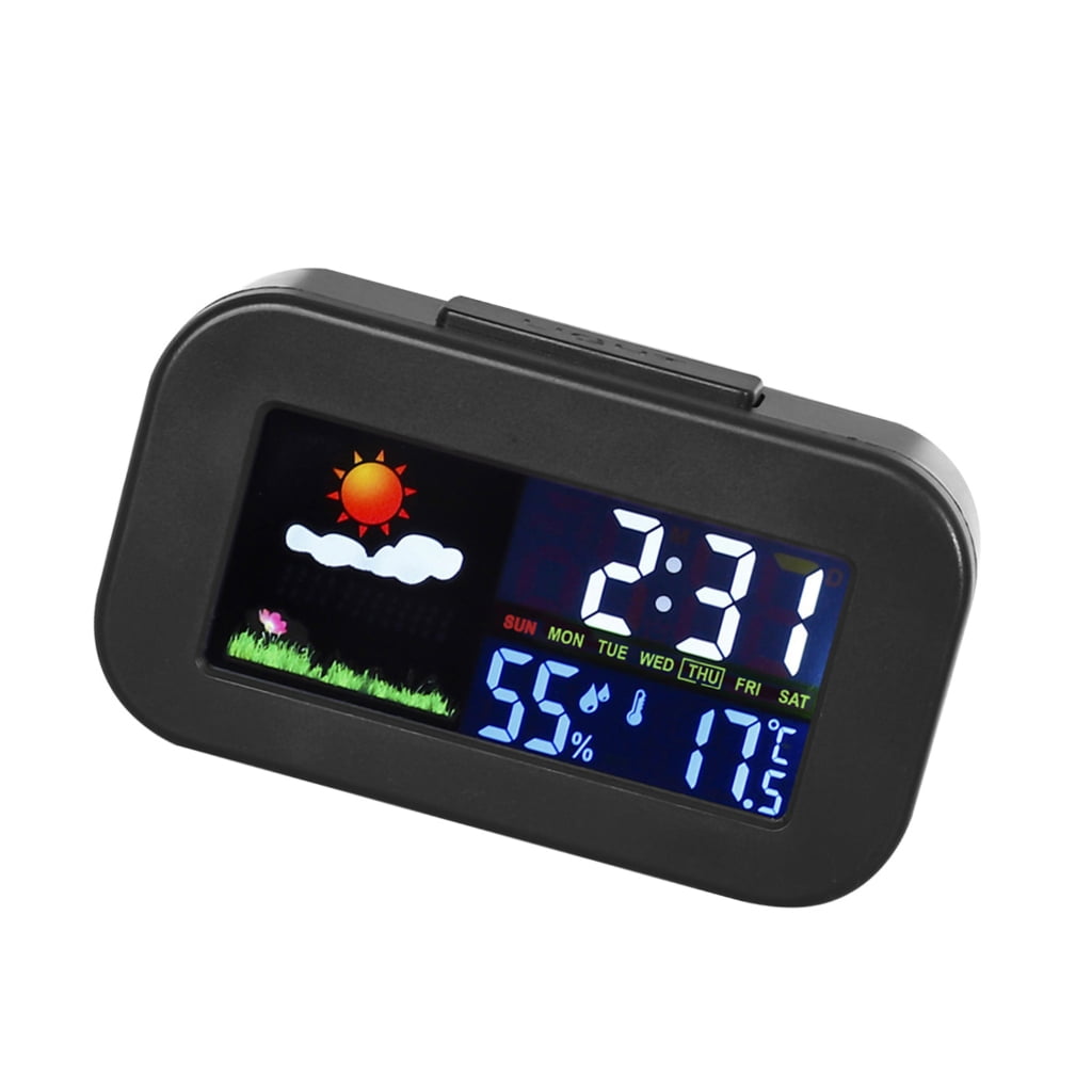 Thermometers Hygrometer Color LED Display Alarm Clock for Environmental ...