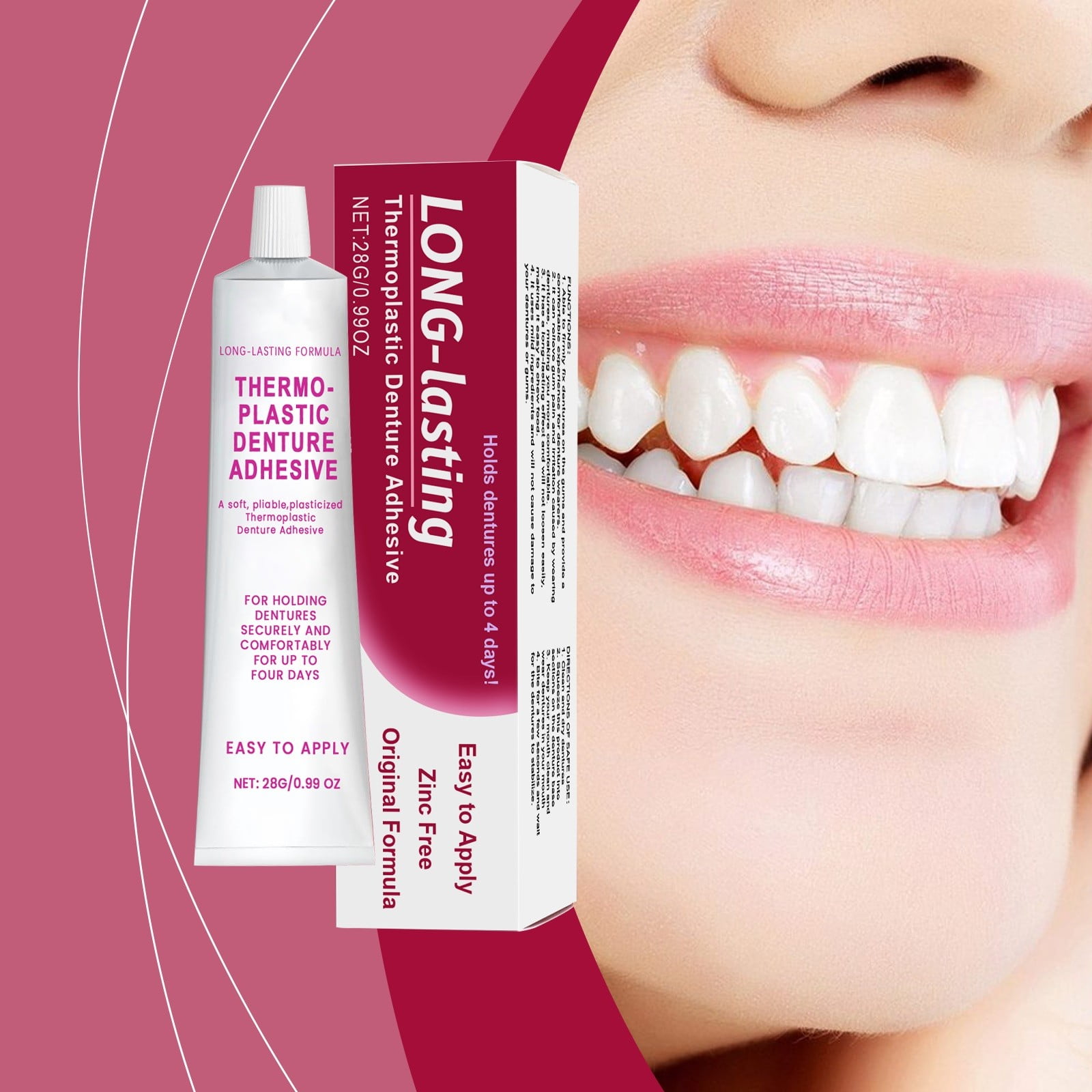 Thermoplastic Denture Adhesive Extra Strong Denture Adhesive Cream ...