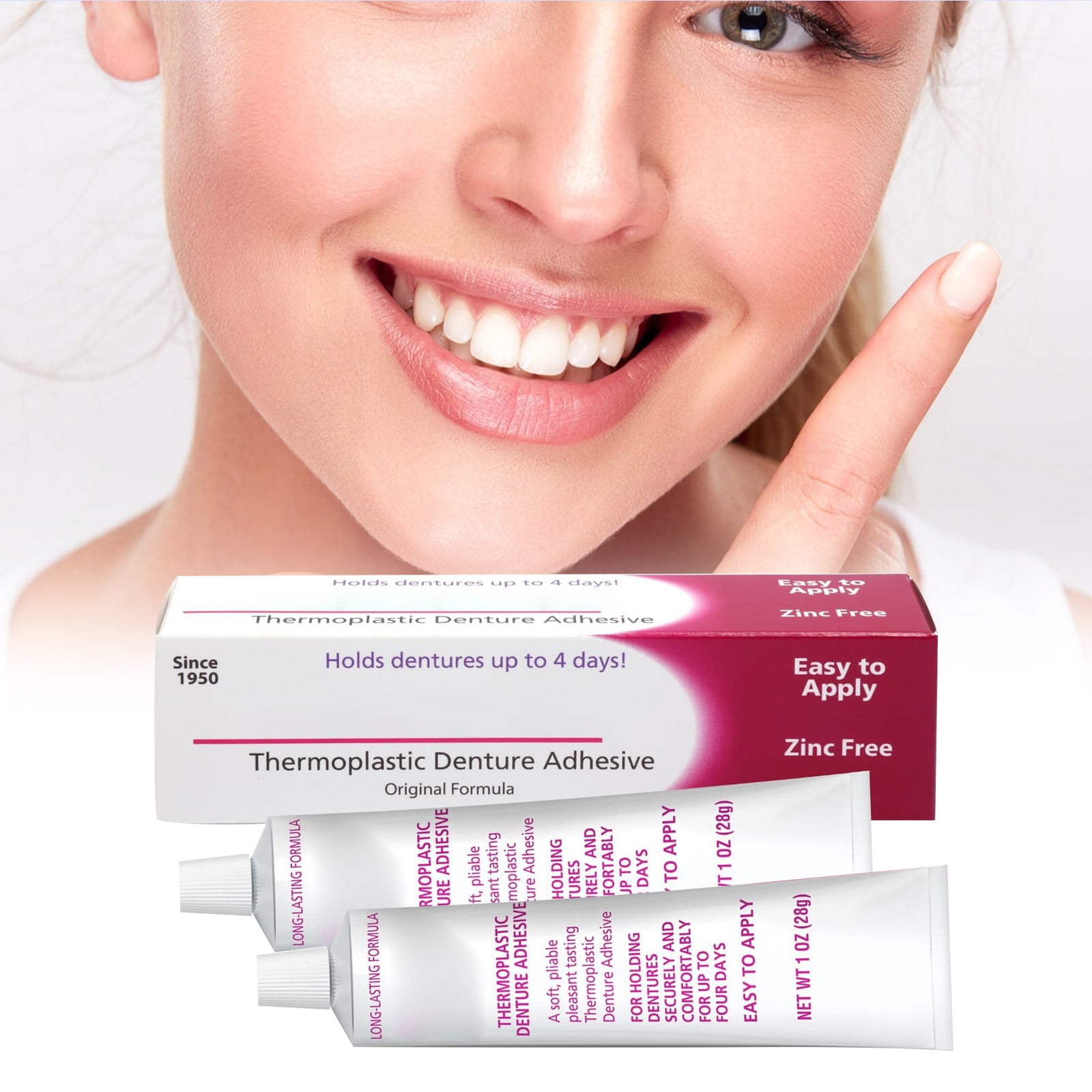 Thermoplastic Denture Adhesive, Formula, 1 oz - 2Pack - Walmart.com