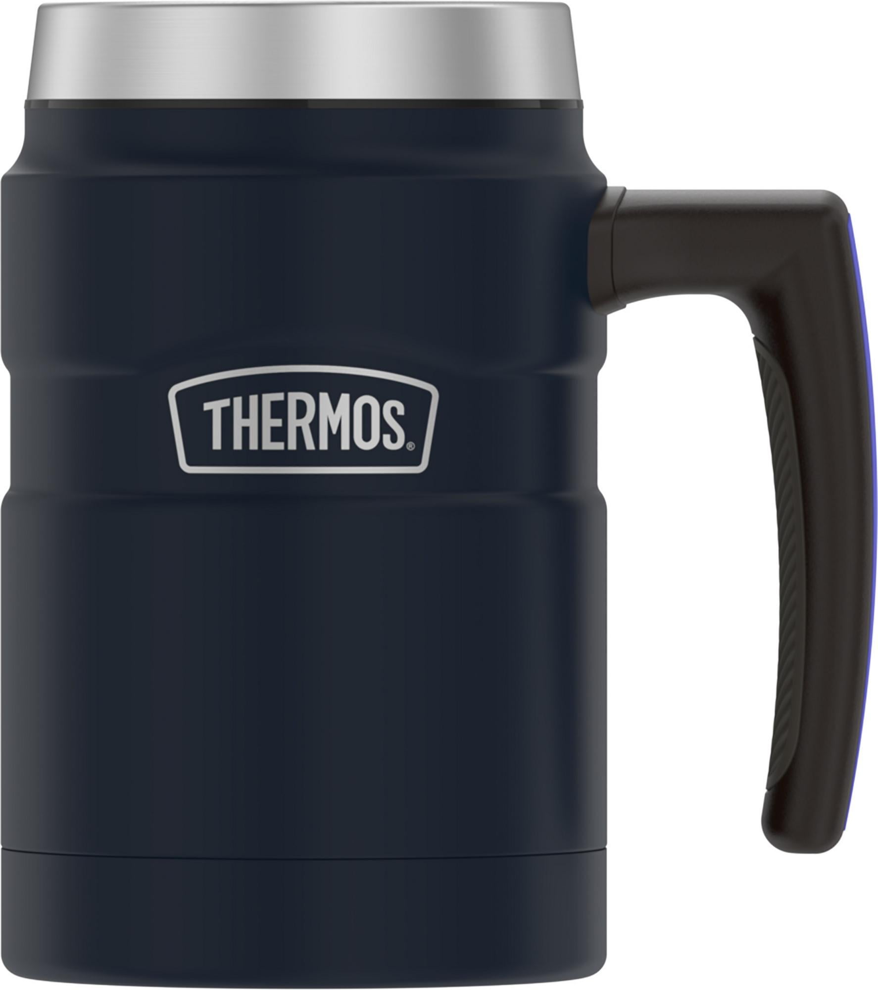 Thermos 16 Oz Vacuum Insulated Desk Mug, Matte Red, Stainless Steel ...
