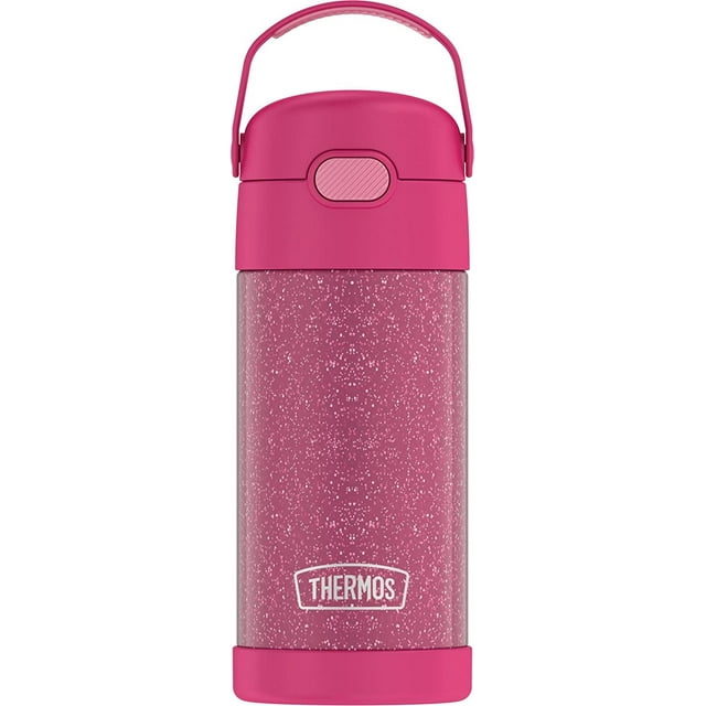Thermos FUNTAINER 12 Ounce Stainless Steel Straw Bottle, Glitter Pink - Walmart.com
