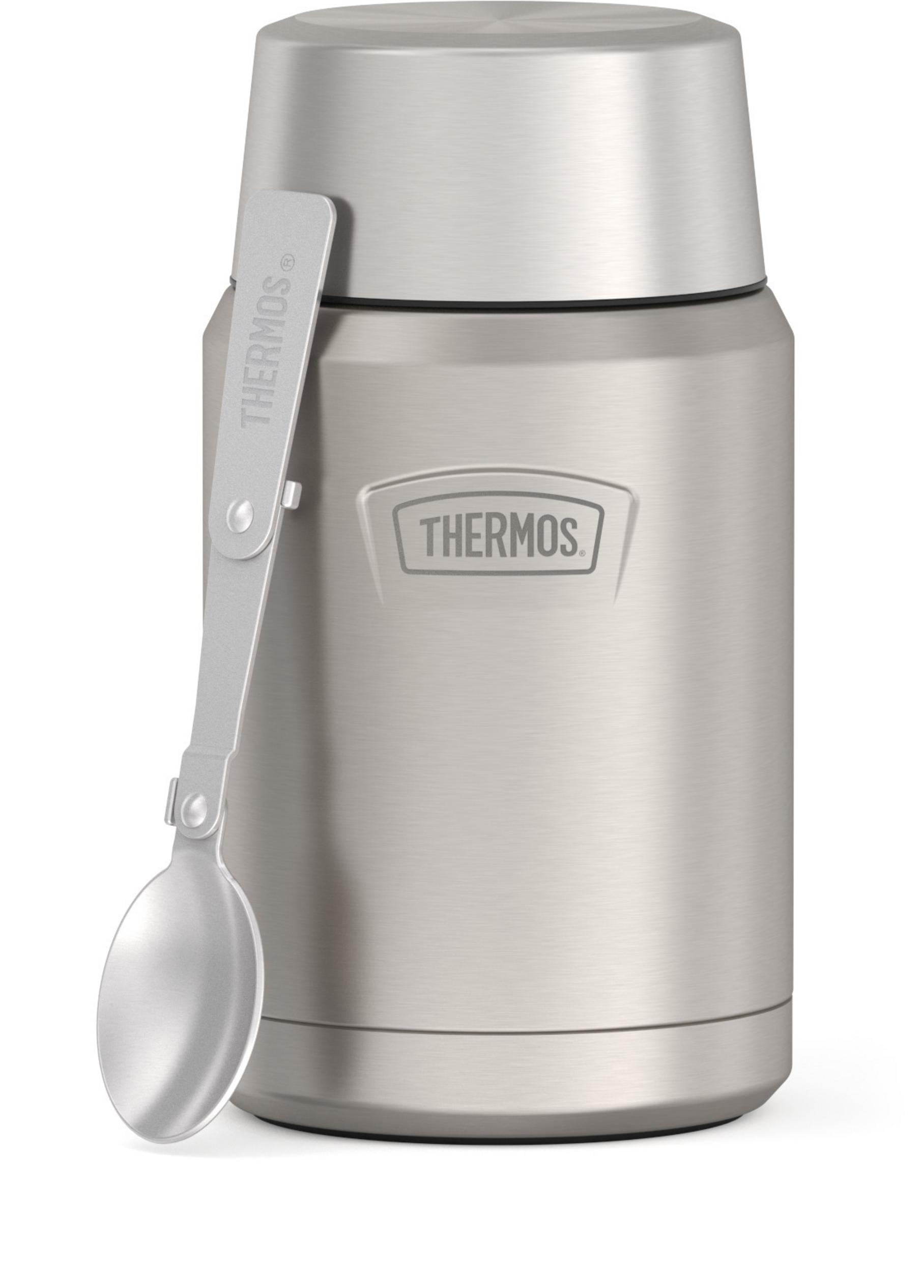 Thermos Vacuum Insulated Food Jar w/ Folding Spoon, 24oz, Matte ...