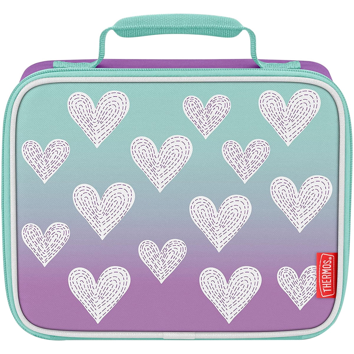 Thermos Insulated Kid's Soft Lunch Box - Purple Hearts - Walmart.com