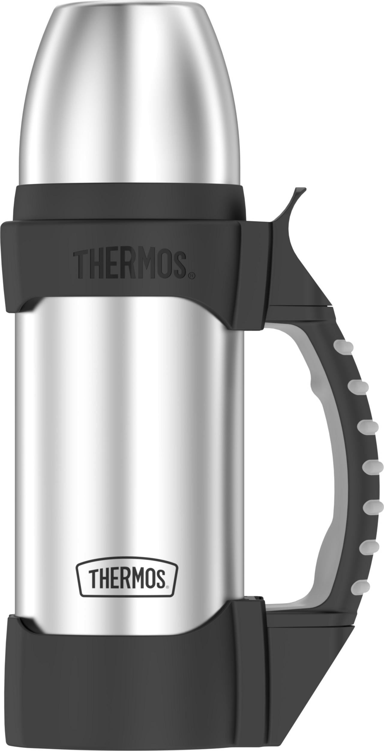 Thermos Large 1.1 qt Stainless Steel Beverage Bottle for Camping, Hot ...