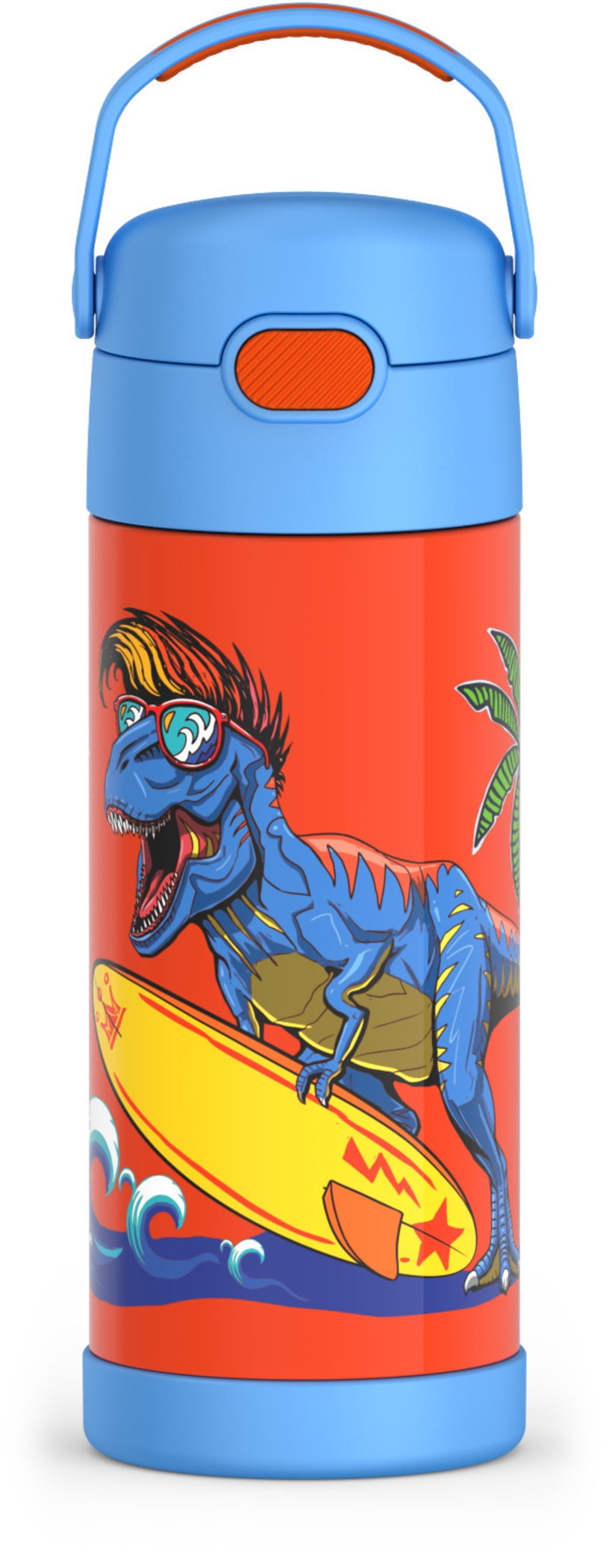 Thermos Stainless Steel FUNtainer Water Bottle with Straw, Dino, 14 Fluid Ounces - Walmart.com