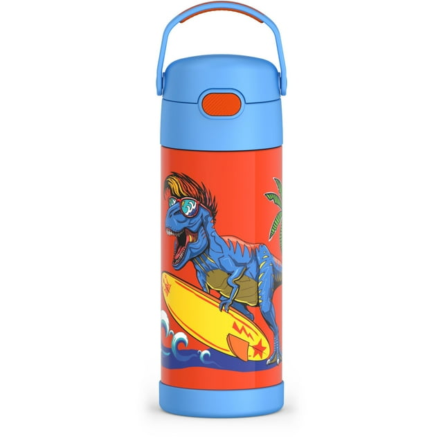 Thermos Stainless Steel FUNtainer Water Bottle with Straw, Dino, 14 Fluid Ounces - Walmart.com