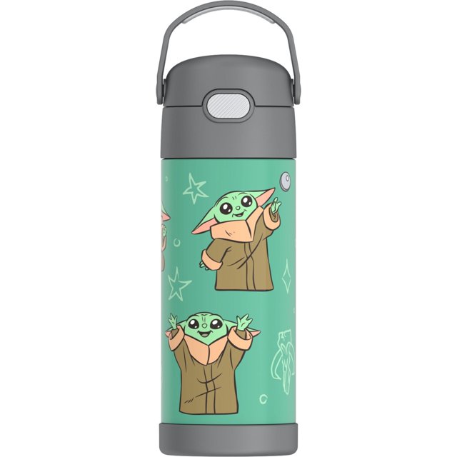 Thermos Stainless Steel FUNtainer Bottle with Straw, Mandalorian, 14 Fluid Ounces - Walmart.com