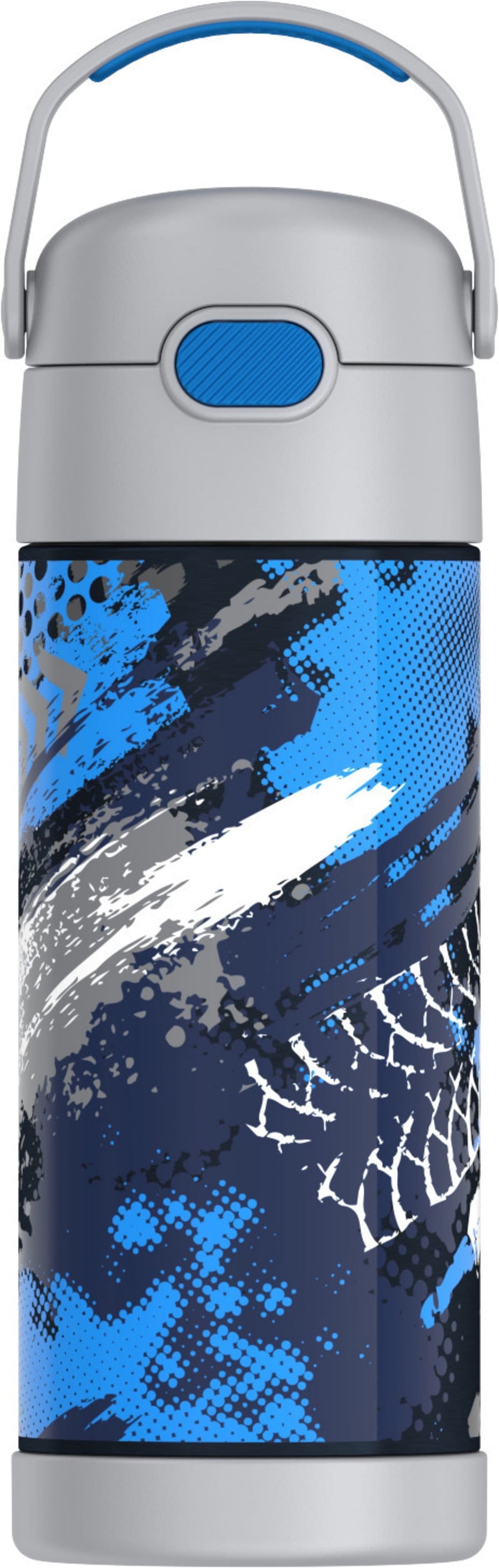 Thermos Stainless Steel FUNtainer Bottle with Straw, Tire Tracks, 14 Fluid Ounces - Walmart.com