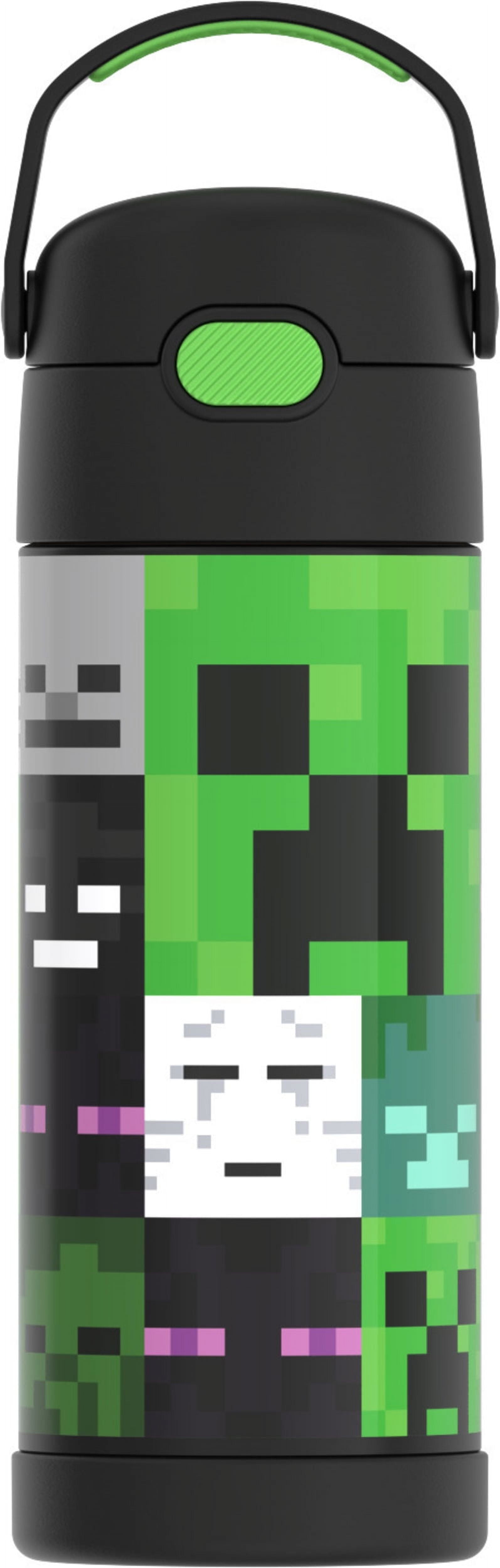 Thermos Stainless Steel Funtainer Bottle with Straw, Minecraft, 14oz ...
