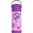 Thermos Stainless Steel Funtainer Water Bottle with Straw, Peace, 14 Fluid Ounces - Walmart.com