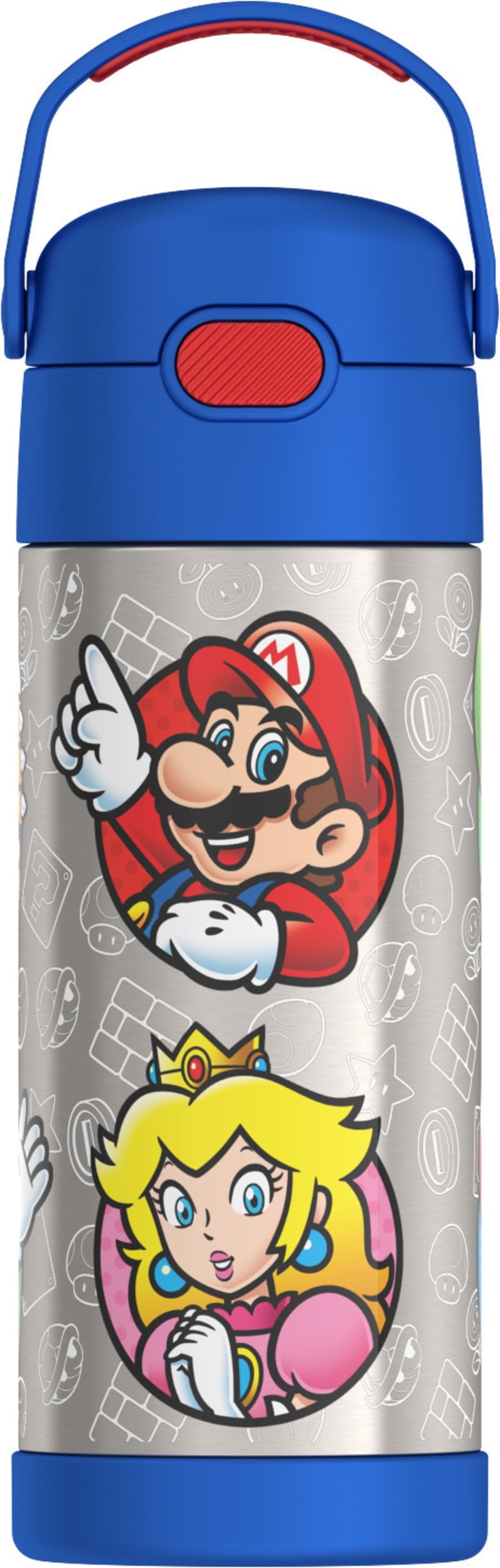Thermos Stainless Steel Funtainer Water Bottle with Straw, Mario, 14oz - Walmart.com